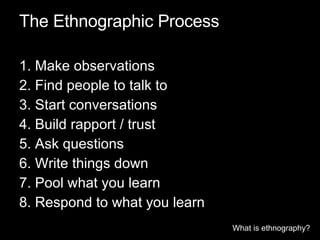 Ethnography Power Point | PPT