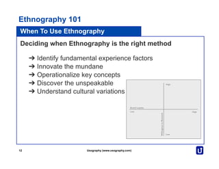 Ethnography 101 by Usography | PDF