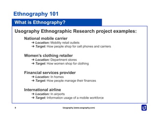 Ethnography 101 by Usography | PDF