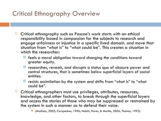 Ethnography Presentation Team Green | PPT