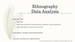 Ethnography and community development | PPT | Free Download