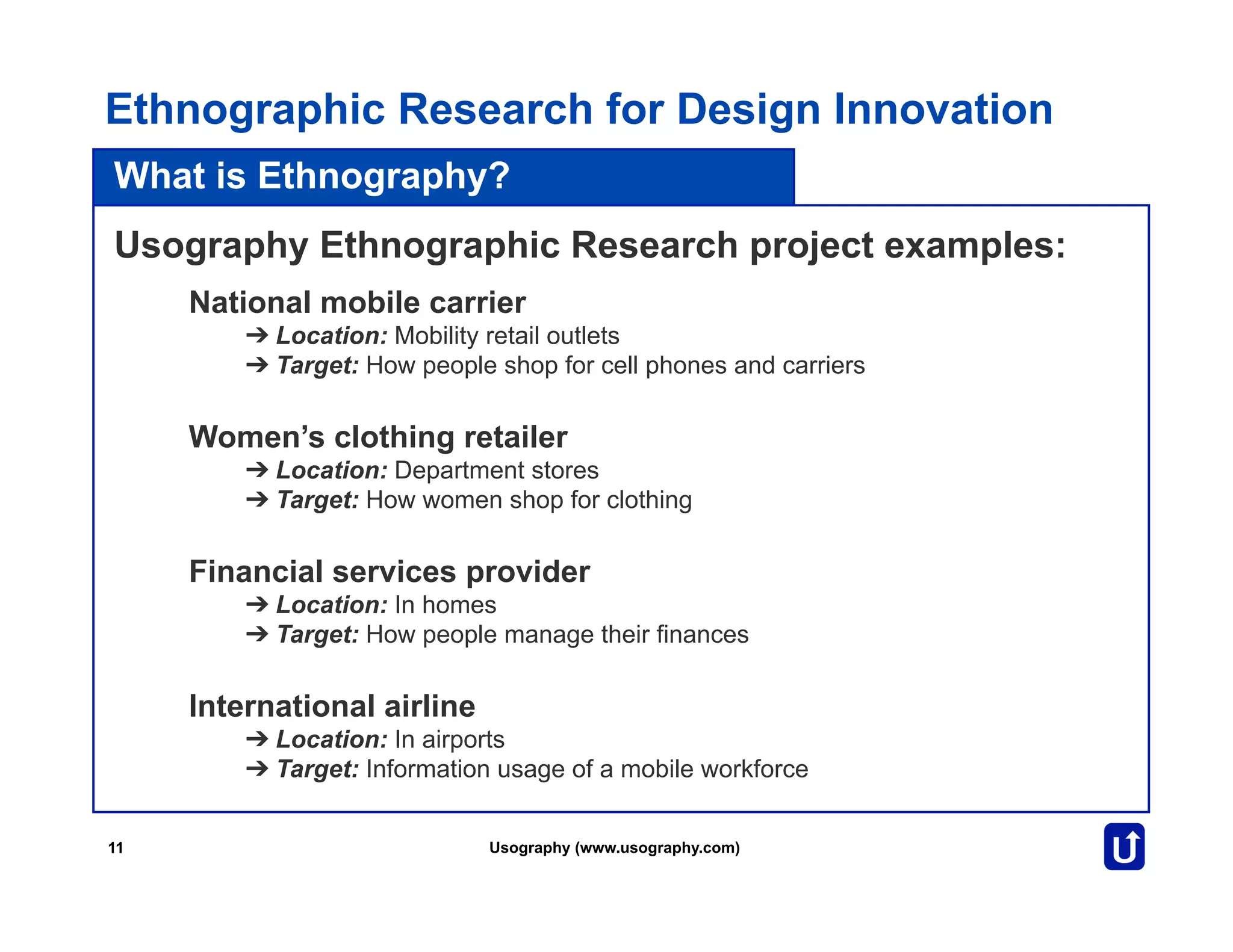Ethnographic Research for Design Innovation | PDF