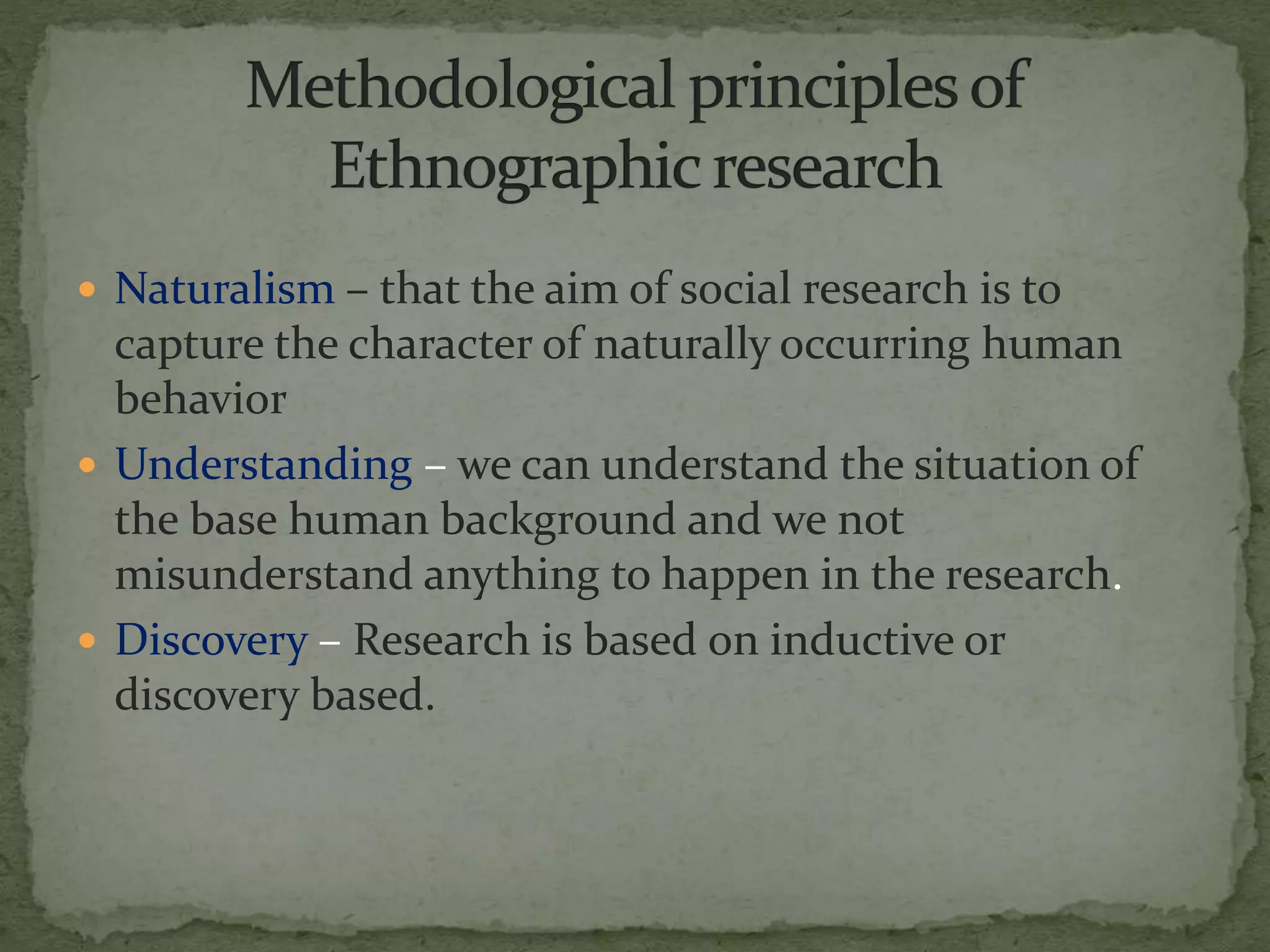 Ethnography Research | PPTX
