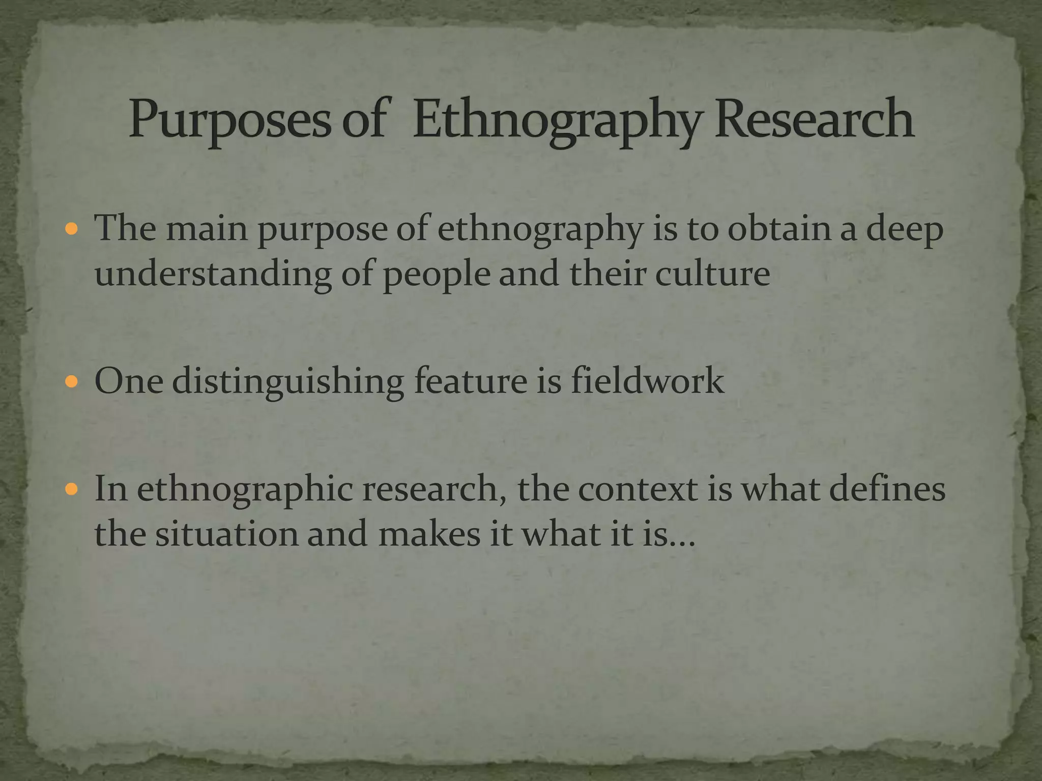 Ethnography Research | PPTX