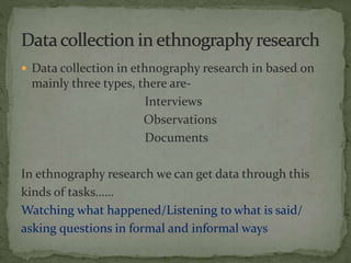 Ethnography Research | PPTX