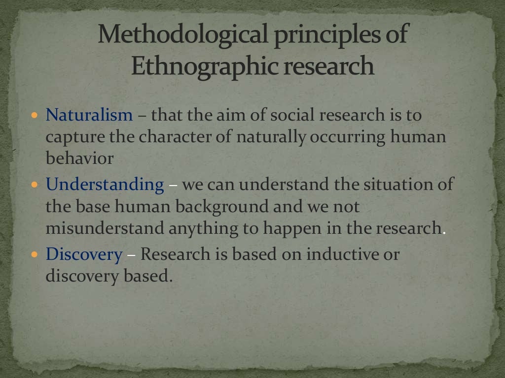 Ethnography Research