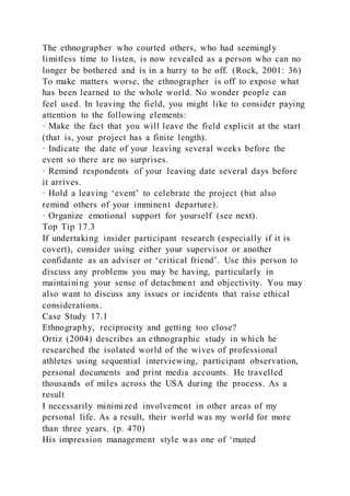 Ethnography is a qualitative research method that seeks to underst | PDF