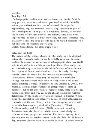 Ethnography is a qualitative research method that seeks to underst | PDF