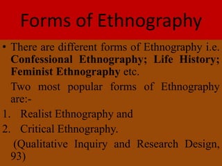 Ethnography research | PPTX