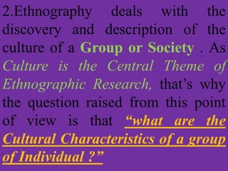 Ethnography research | PPTX