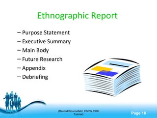 Ethnography Research 1 Ppt