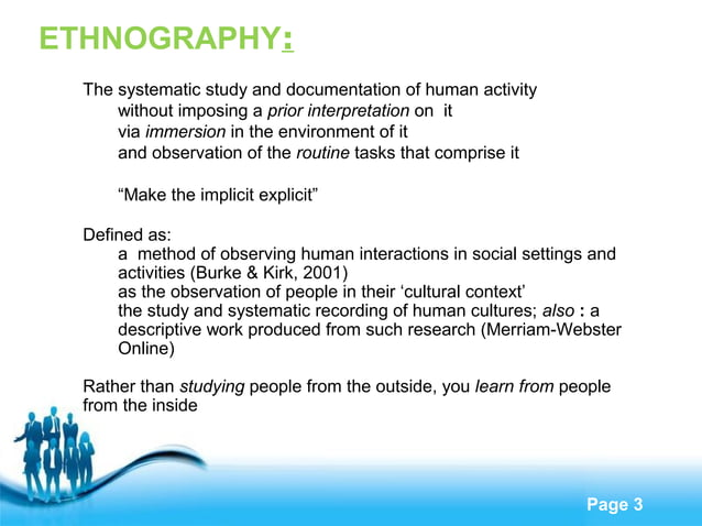 Ethnography research 1 | PPT