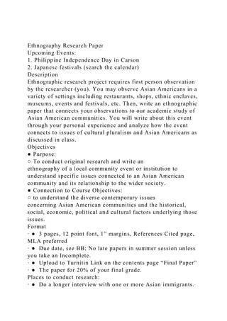 Ethnography Research Paper Upcoming Events 1. Philippine Inde.docx