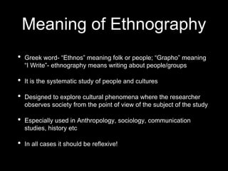 Ethnography | PPT