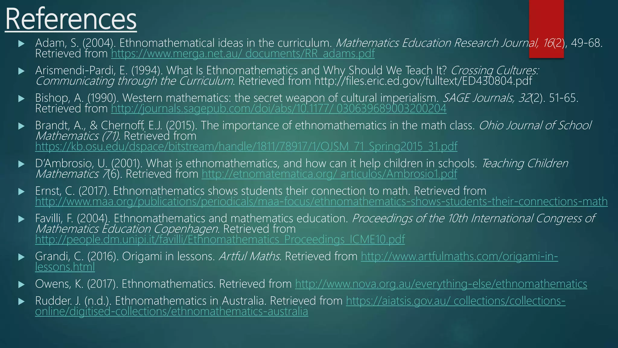 Ethnomathematics Presentation | PPTX