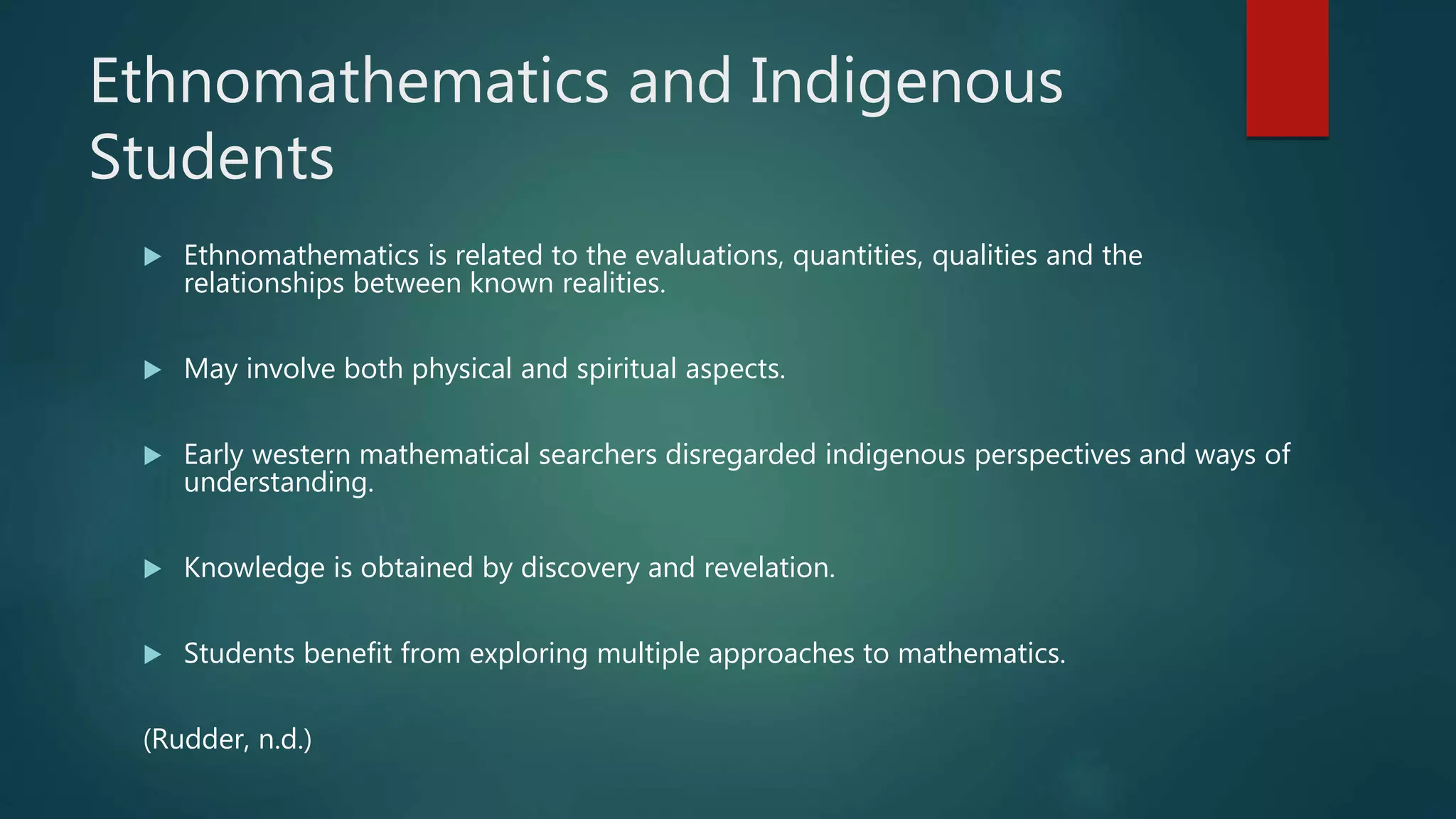 Ethnomathematics Presentation | PPTX