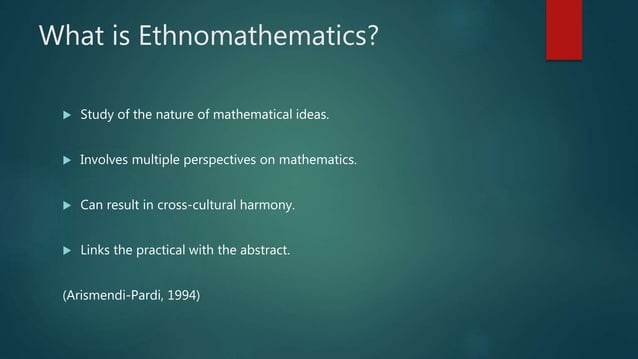 Ethnomathematics Presentation | PPTX