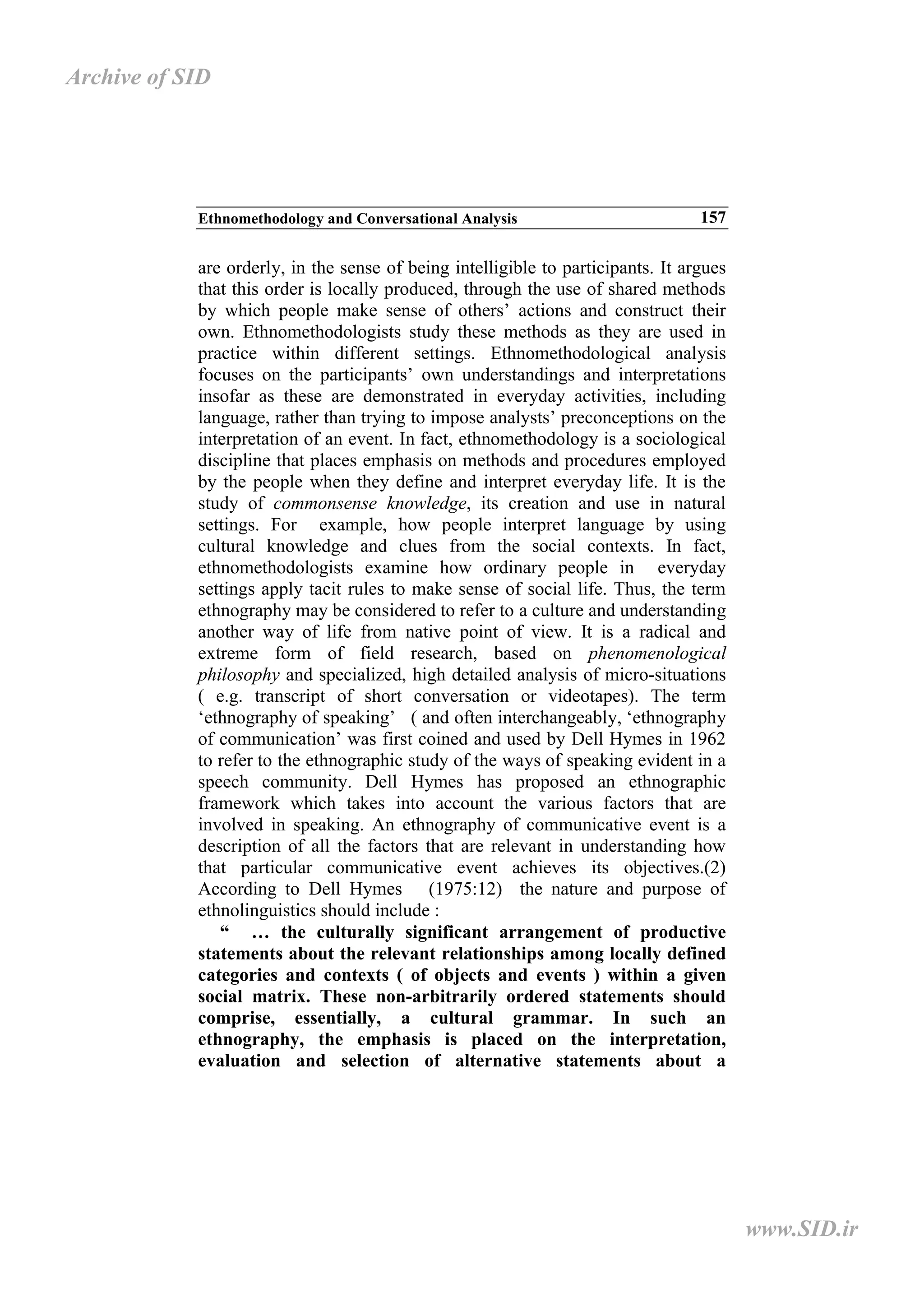 ETHNOMETHODOLOGY AND CONVERSATION ANALYSIS.pdf