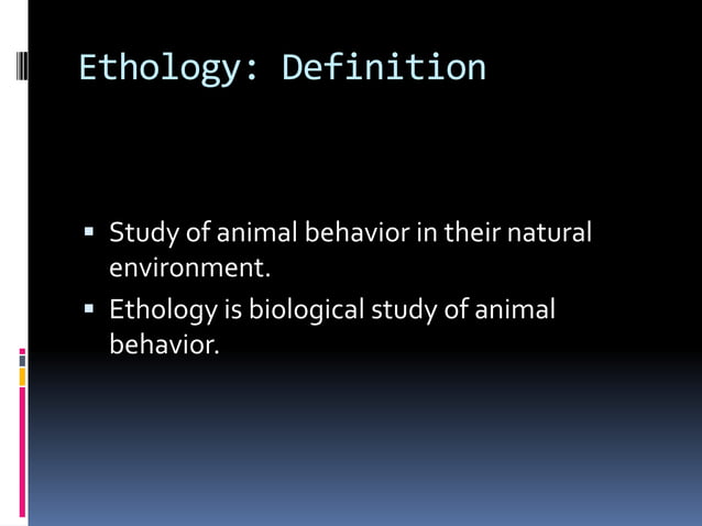 Ethology: Development of Animal Behavior | PPTX