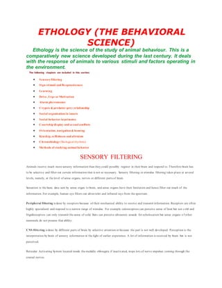 Ethology | DOCX