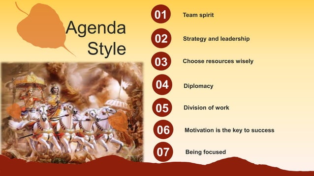 Management lesson from Mahabharata | PPTX