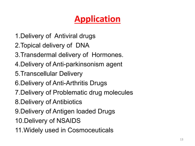 Ethosome as novel drug delivery system | PPTX | Skin and Dermatology ...