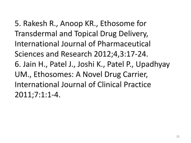 Ethosome as novel drug delivery system (2) | PPTX