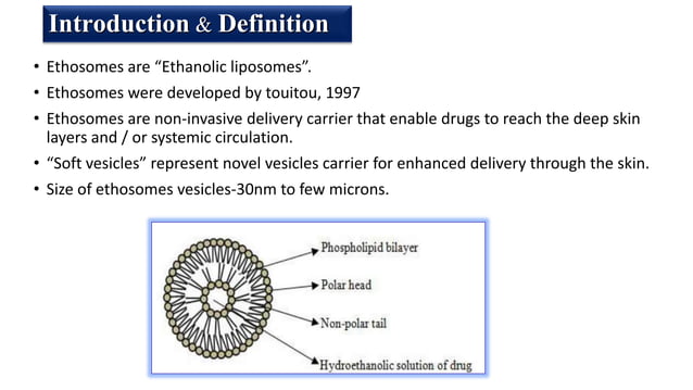 Ethosomes | PPTX | Chemistry | Science