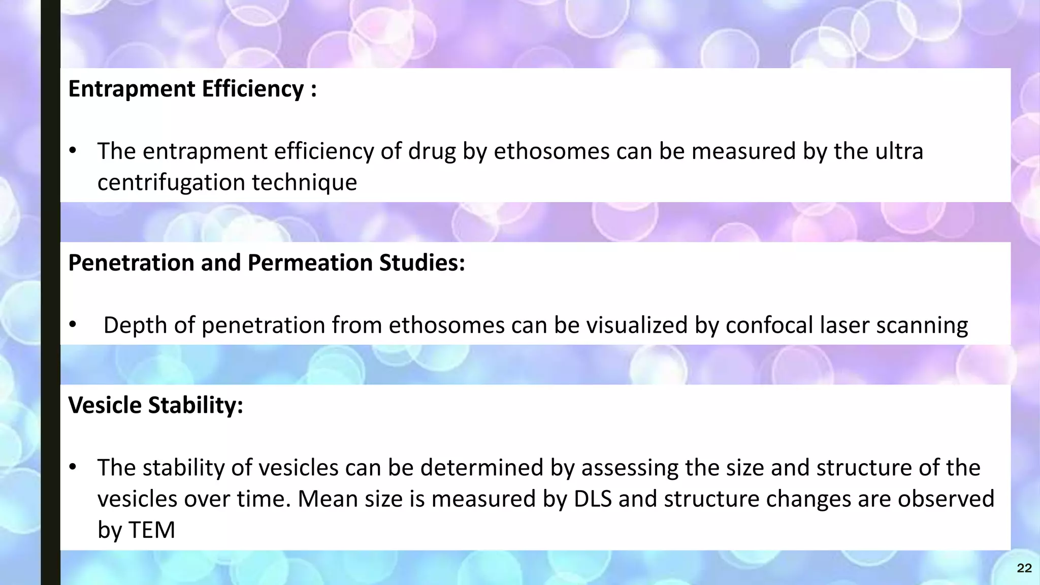 Ethosomes A Noval Drug Delivery System | PPSX