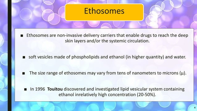 Ethosomes A Noval Drug Delivery System | PPT