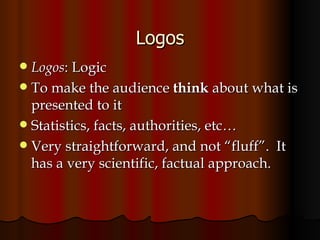 Ethos, parthos, logos | PPT