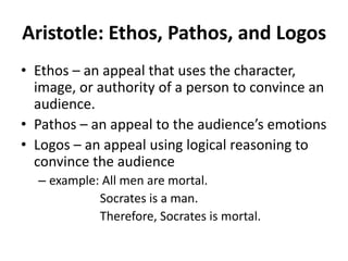 Ethos, Pathos, and Logos | PPTX