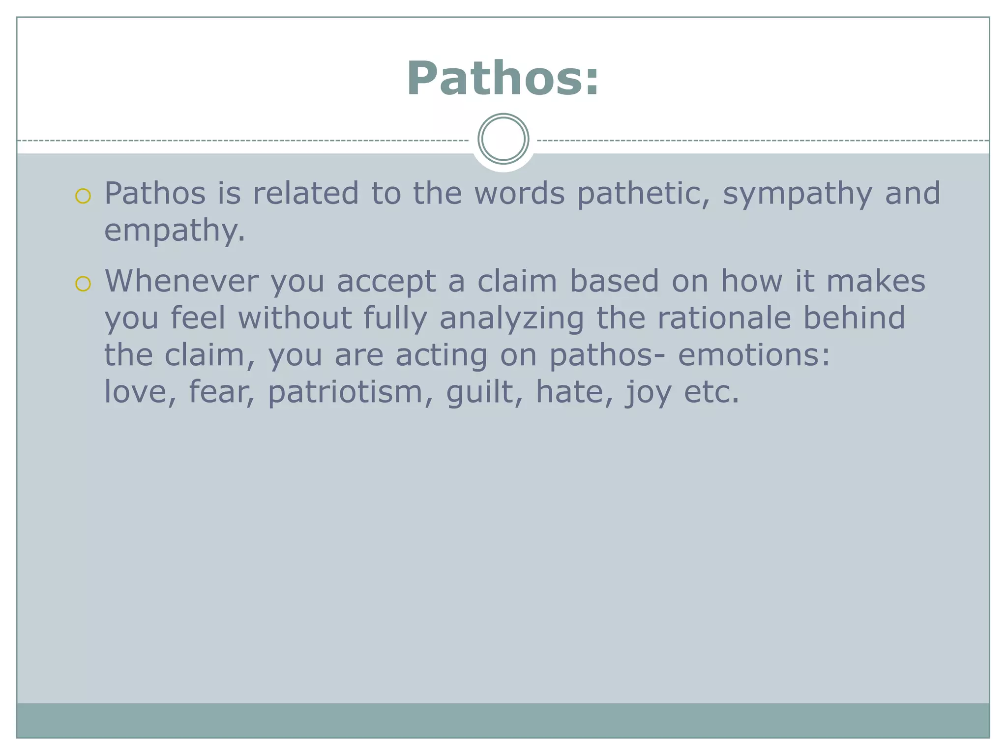 Ethospathoslogos | PPTX