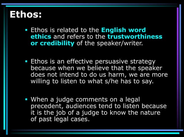 Ethos Pathos Logos - The art of rhetoric | PPT