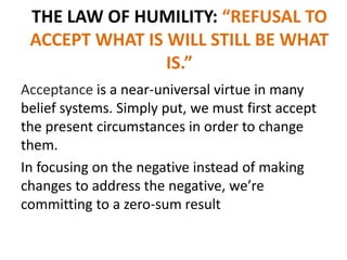 BUSINESS ETHOS(12 LAWS OF KARMA) | PPTX