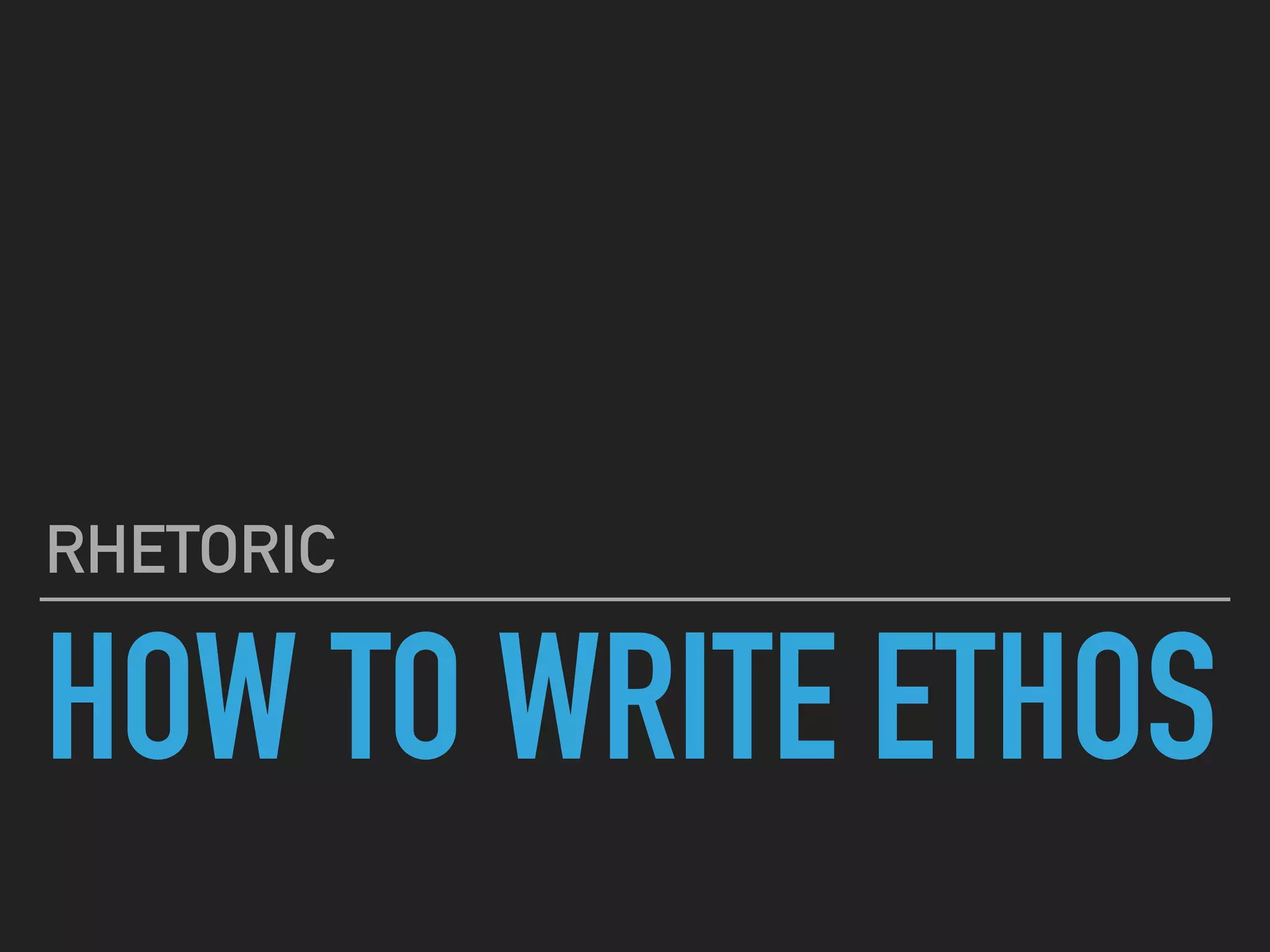 Ethos writing tips | PPT