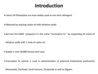 Ethoxylated castor oil | PPTX