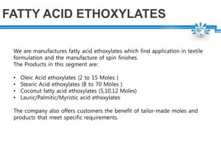 PAT IMPEX ETHOXYLATES & SURFACTANT MANUFACTURER INDIA | PDF