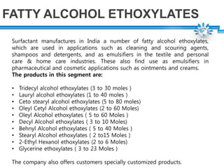 PAT IMPEX ETHOXYLATES & SURFACTANT MANUFACTURER INDIA | PDF