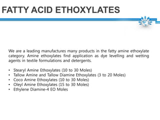ETHOXYLATES SURFACTANTS CHEMICALS, PAT IMPEX | PDF