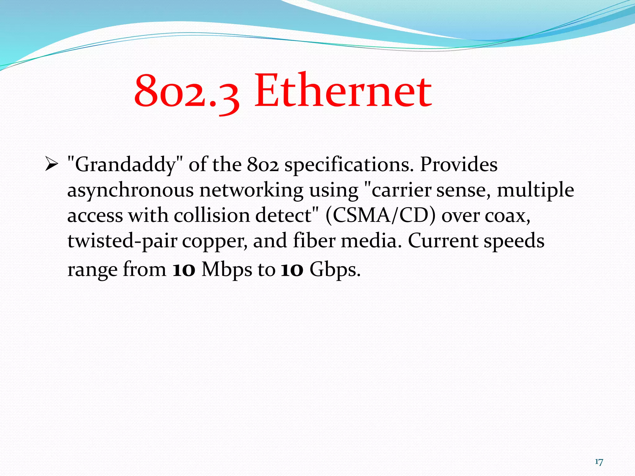 Ethernet Computer network | PPTX