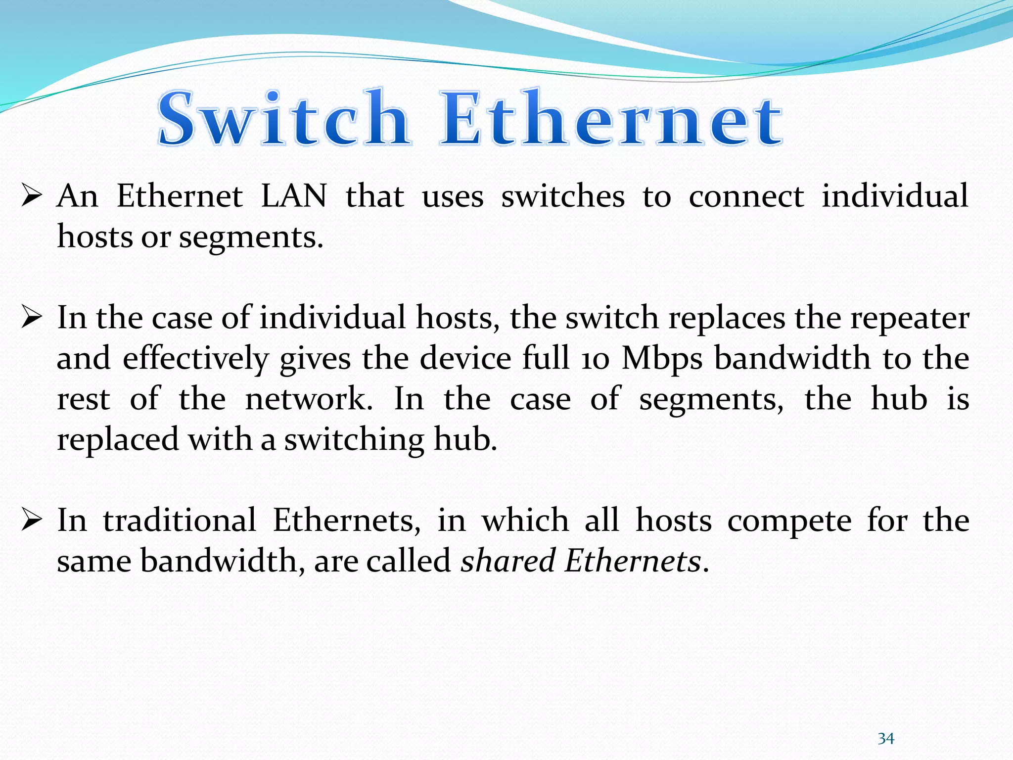 Ethernet Computer network | PPTX