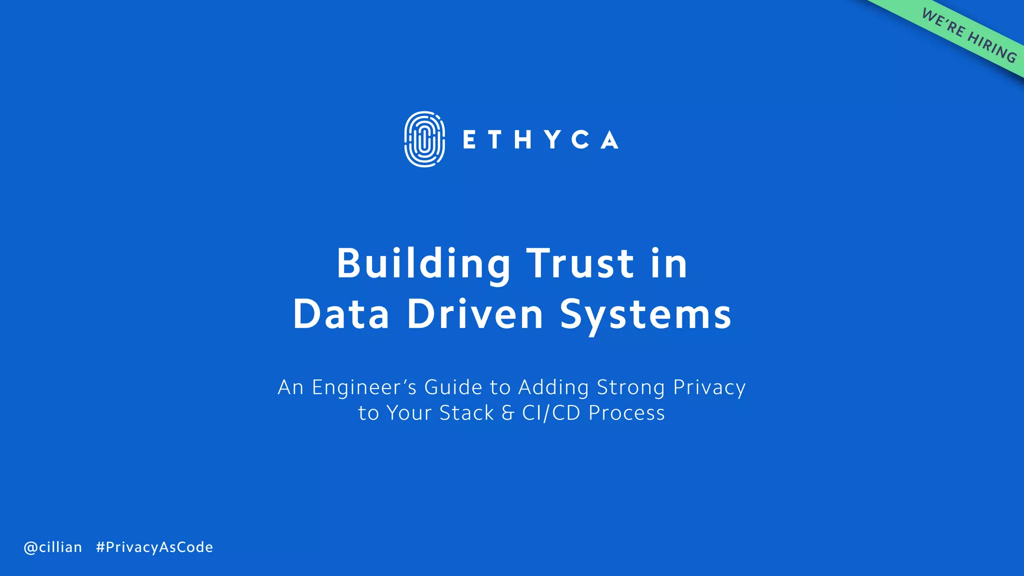 #DEVWEEK2020 Data Privacy in the Tech Stack & CI/CD Process | PDF ...