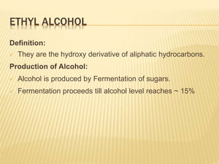 Ethyl alcohol by Akshay shah | PPT
