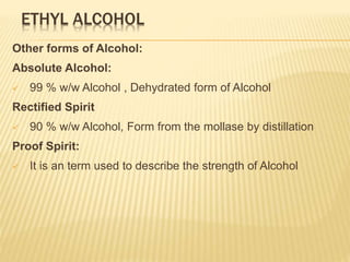 Ethyl alcohol by Akshay shah | PPTX