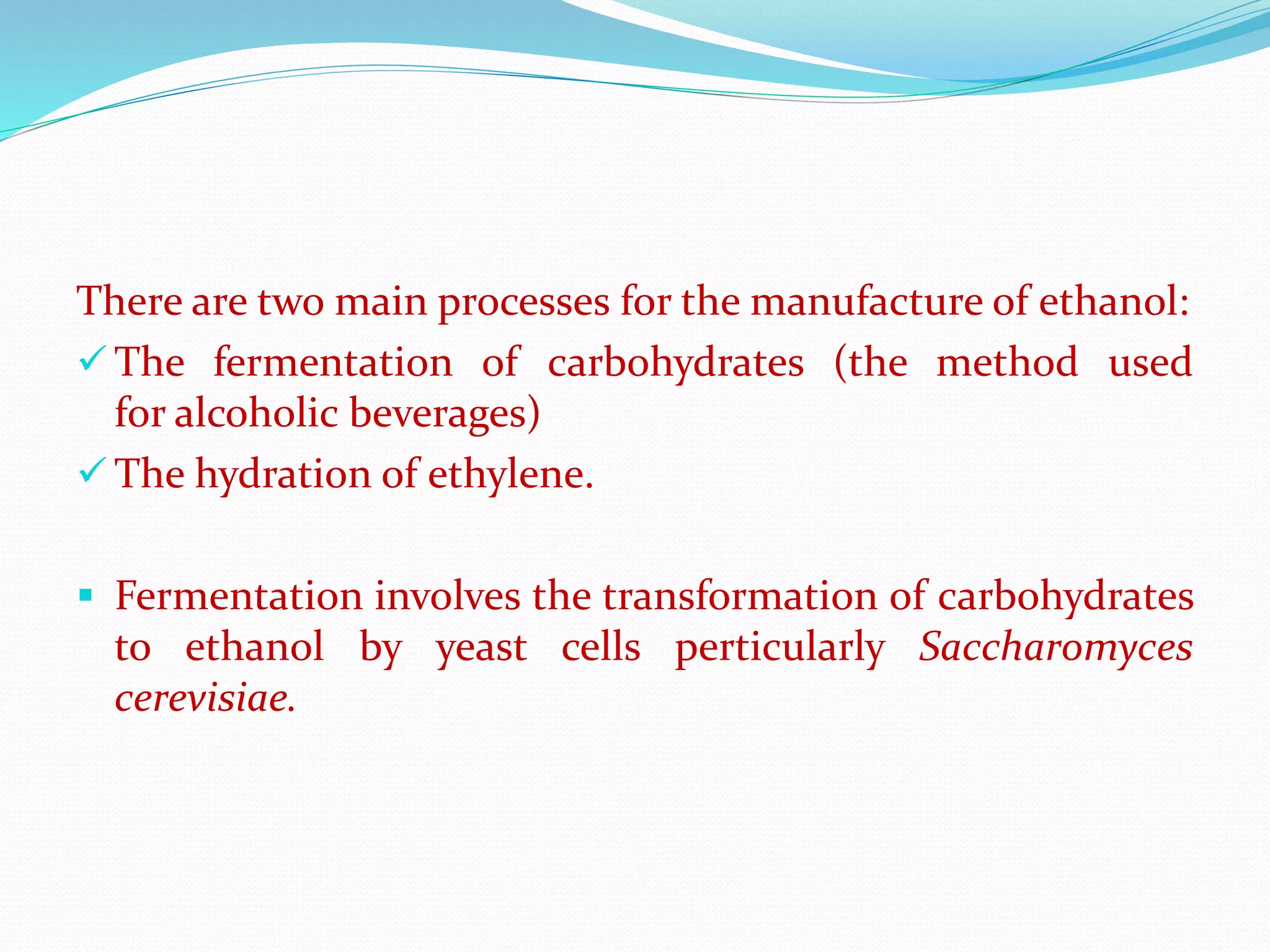 Ethyl alcohol production | PPTX