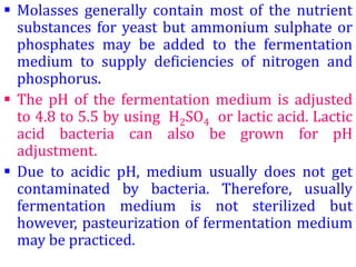 Ethyl alcohol production ppt | PPTX