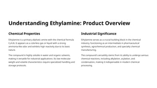Ethylamine Production Plant Cost Analysis Report | PPTX
