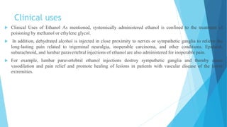 pharmacology of alcohol | PPTX