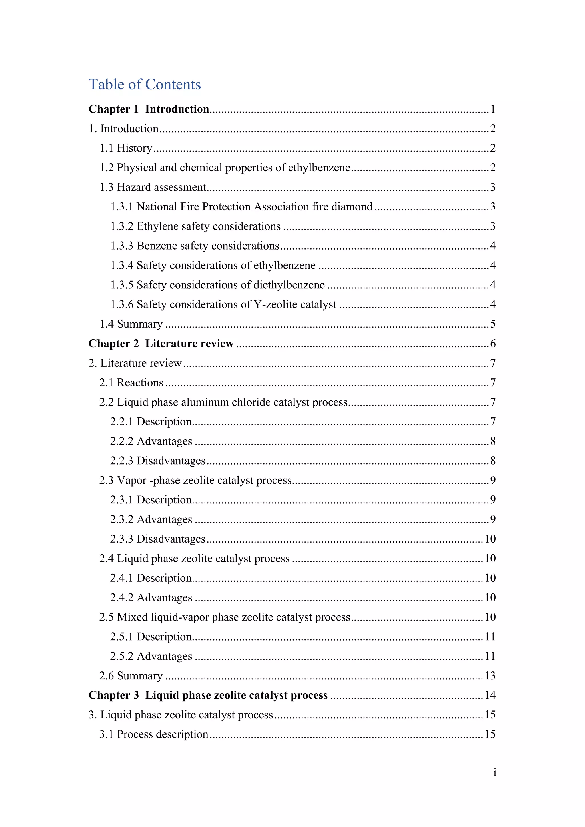 Ethylbenzene capstone project senior project_chemical engineering_port said university | PDF